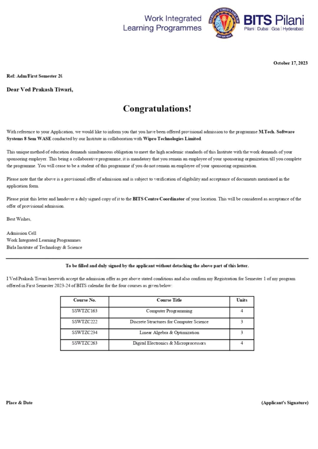 Ved Tripathi on LinkedIn: #wipro #wilp #mtech #bitspilani | 12 comments Ved Tripathi on LinkedIn: #wipro #wilp #mtech #bitspilani | 12 comments