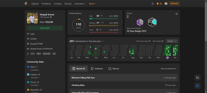 Deepak Kumar on LinkedIn: #leetcode #codingjourney #100daychallenge # ... Deepak Kumar on LinkedIn: #leetcode #codingjourney #100daychallenge # ...
