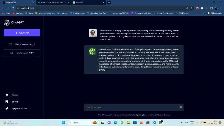 Satish Chaubey on LinkedIn: #reactjs #chatgptopenaiapi #css Satish Chaubey on LinkedIn: #reactjs #chatgptopenaiapi #css