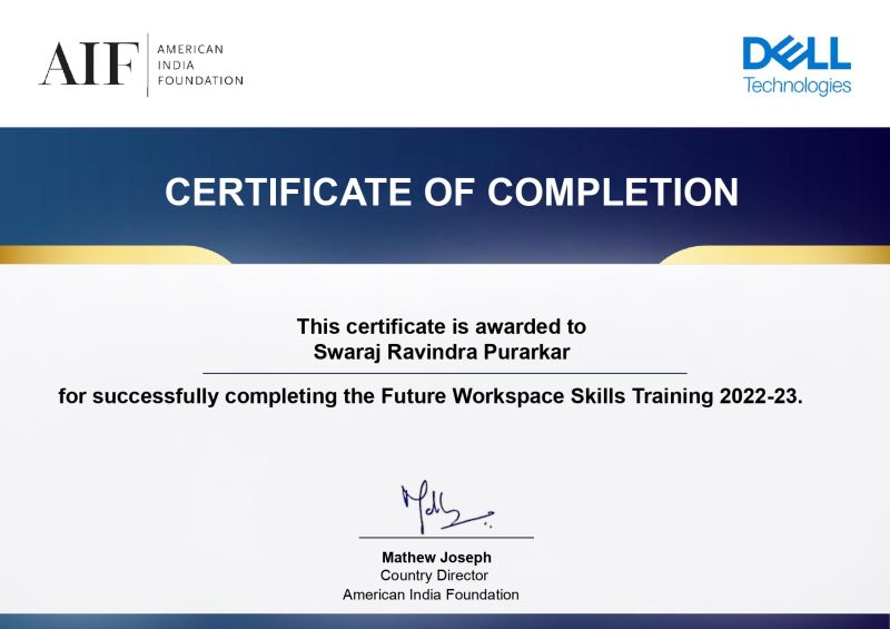 Swaraj Purarkar on LinkedIn: #futureworkspaceskills #delltechnologies # ... Swaraj Purarkar on LinkedIn: #futureworkspaceskills #delltechnologies # ...