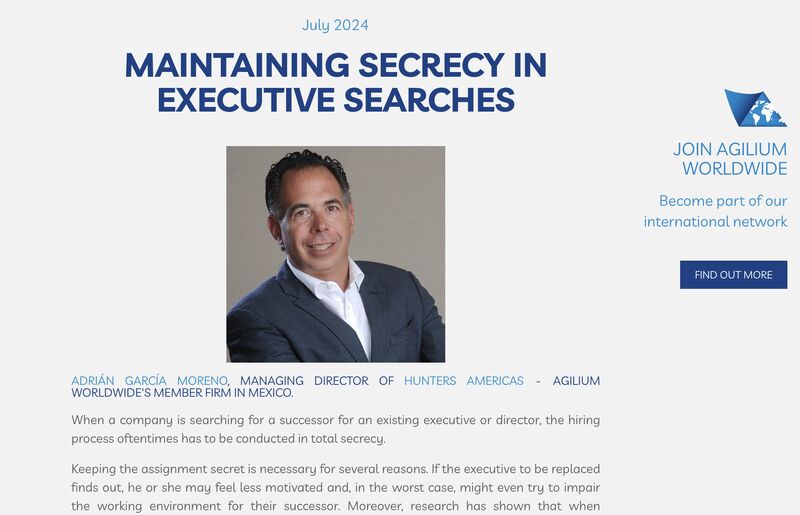 AGILIUM WORLDWIDE executive search group on LinkedIn: Keeping executive ... AGILIUM WORLDWIDE executive search group on LinkedIn: Keeping executive ...