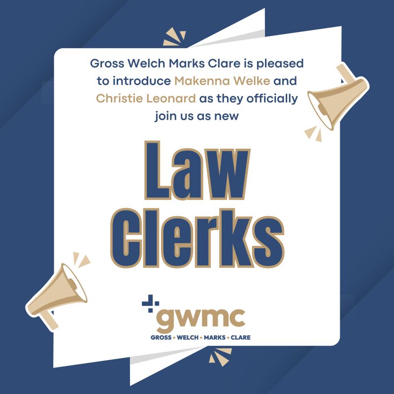 Gross Welch Marks Clare, PC, LLO on LinkedIn: Join us in extending a ... Gross Welch Marks Clare, PC, LLO on LinkedIn: Join us in extending a ...