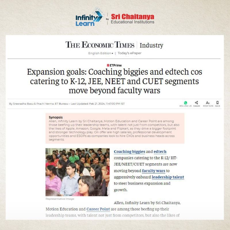Infinity Learn on LinkedIn: #edtech #expansiongoals #infinitylearn Infinity Learn on LinkedIn: #edtech #expansiongoals #infinitylearn