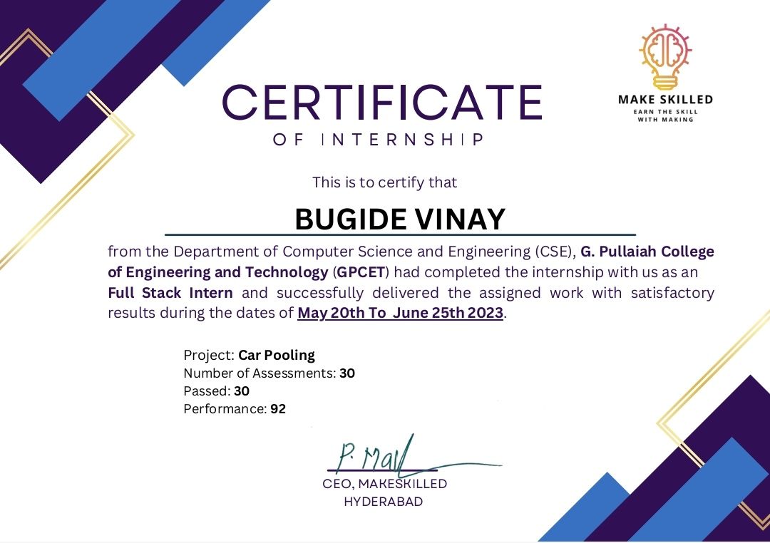 BUGIDE VINAY on LinkedIn: #fullstack #carpoolingproject BUGIDE VINAY on LinkedIn: #fullstack #carpoolingproject