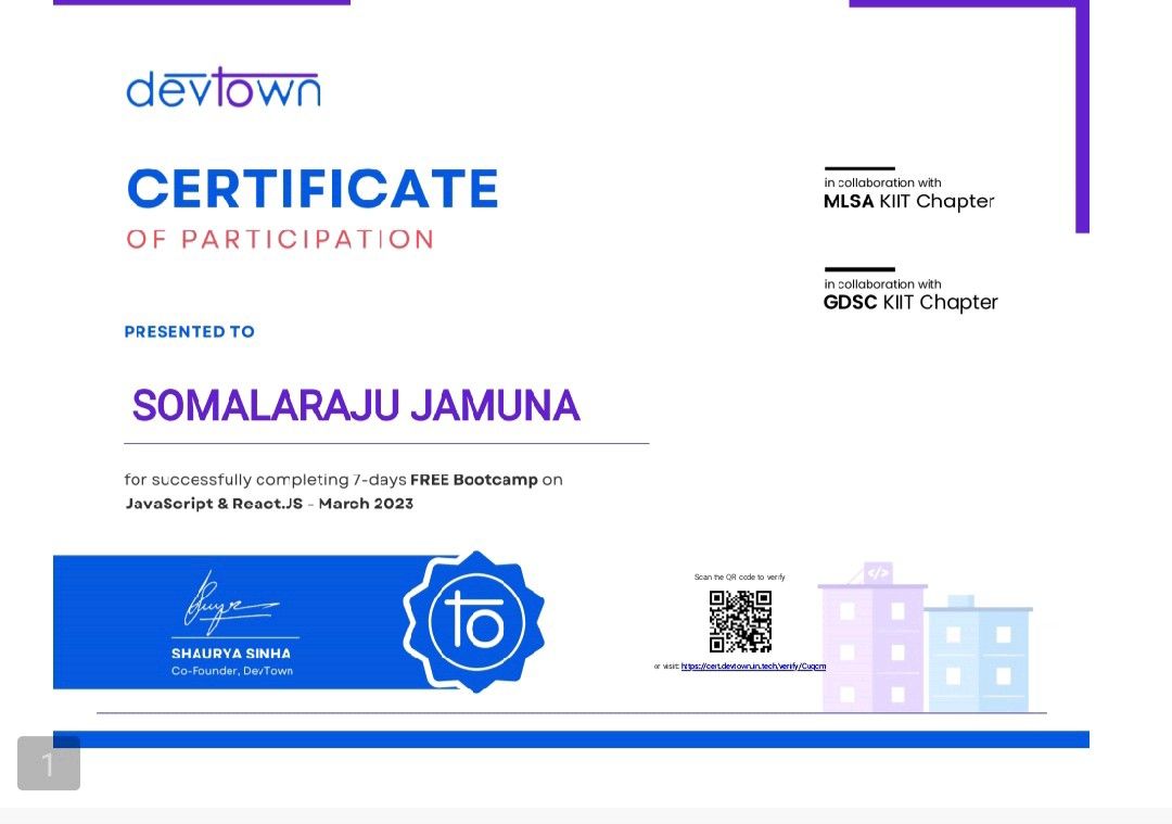 Somalaraju Jamuna on LinkedIn: good everyone 👋 I happy to share that I ... Somalaraju Jamuna on LinkedIn: good everyone 👋 I happy to share that I ...