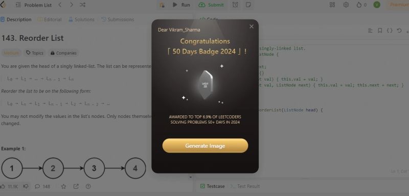 Vikram Sharma on LinkedIn: #codeeveryday #leetcodechallenge #milestone ... Vikram Sharma on LinkedIn: #codeeveryday #leetcodechallenge #milestone ...