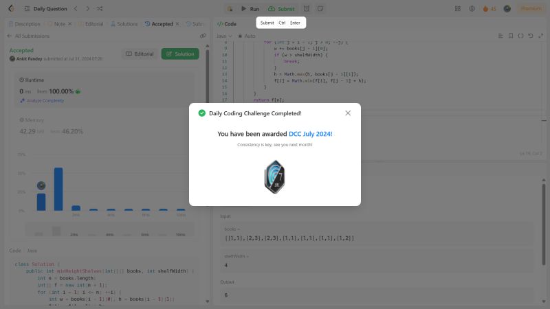 Ankit Pandey on LinkedIn: #leetcode #ddc #julybadge #codingjourney # ... Ankit Pandey on LinkedIn: #leetcode #ddc #julybadge #codingjourney # ...