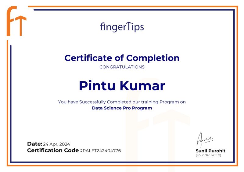 Pintu Kumar on LinkedIn: #datasciencecertification Pintu Kumar on LinkedIn: #datasciencecertification