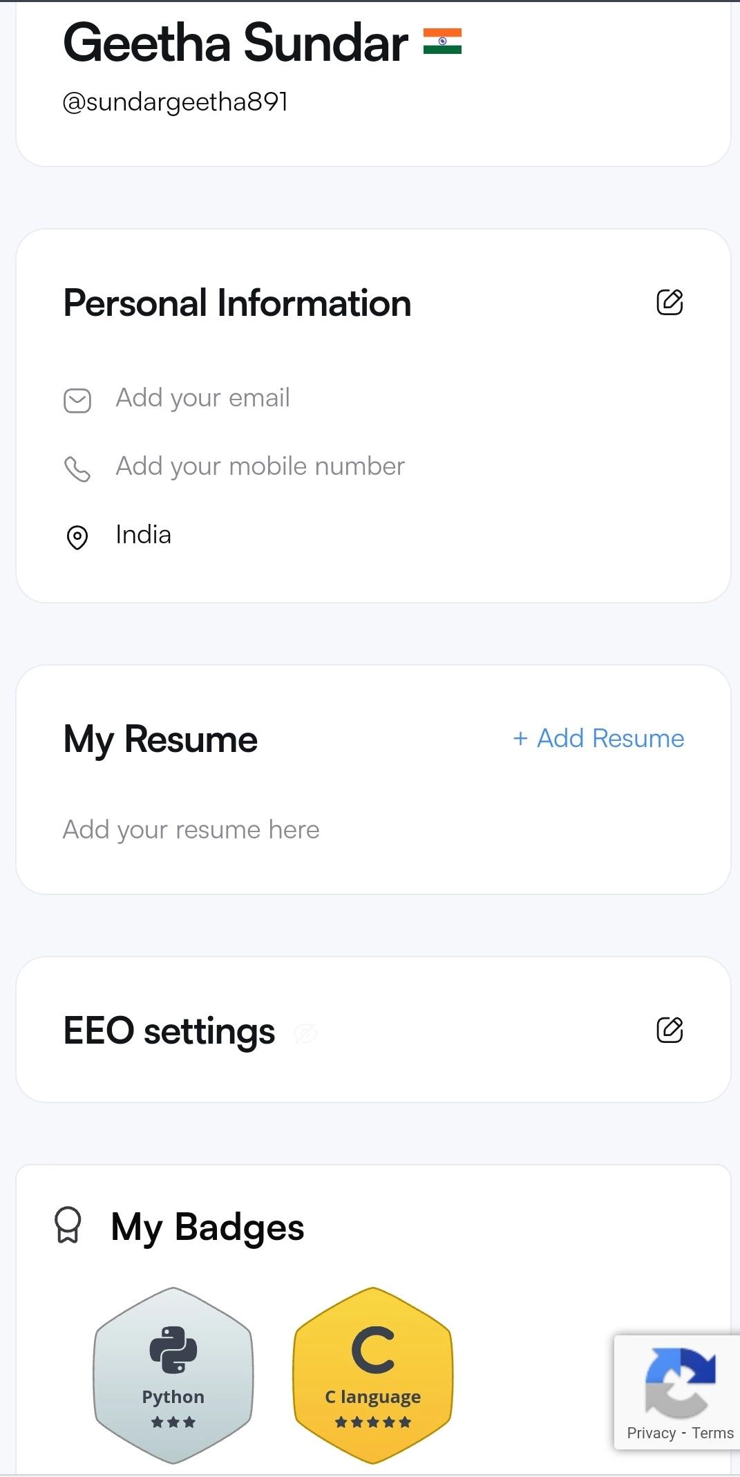 Geetha Sundar on LinkedIn: #python #coding #hackerrank #achievement # ... Geetha Sundar on LinkedIn: #python #coding #hackerrank #achievement # ...
