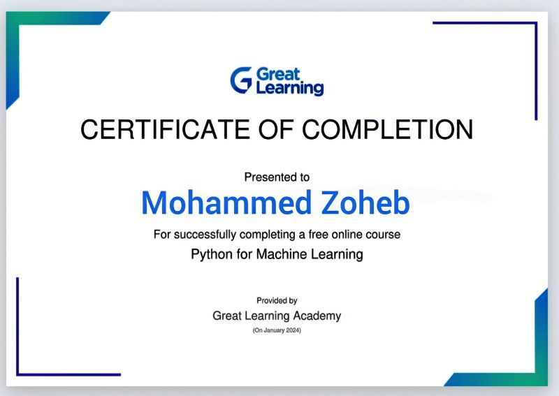 Mohammed Zoheb on LinkedIn: #pythoncoding #python #greatlearning Mohammed Zoheb on LinkedIn: #pythoncoding #python #greatlearning