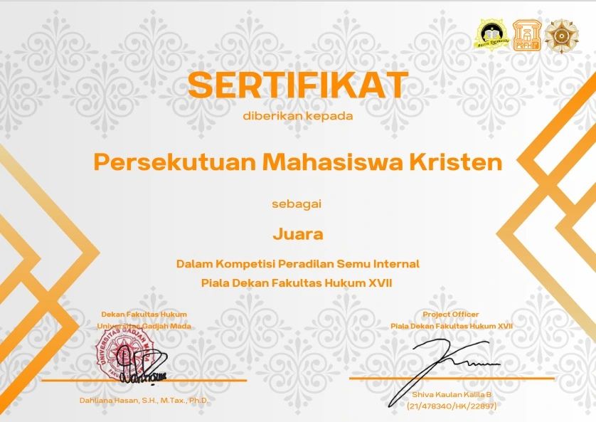 Daniel Afrianson Saragih on LinkedIn: Piala Dekan Fakultas Hukum UGM ... Daniel Afrianson Saragih on LinkedIn: Piala Dekan Fakultas Hukum UGM ...