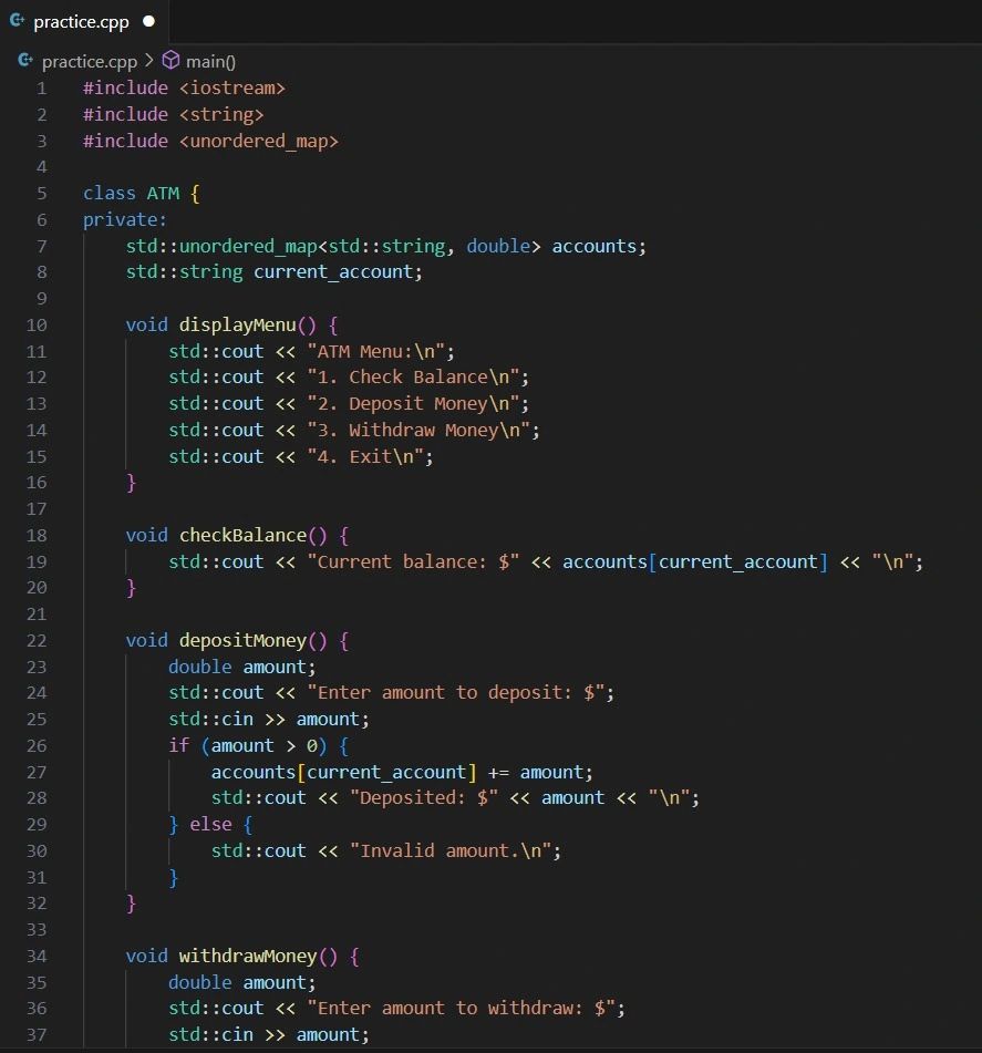 priyanshu saini on LinkedIn: #c #programming #internship #atminterface ... priyanshu saini on LinkedIn: #c #programming #internship #atminterface ...