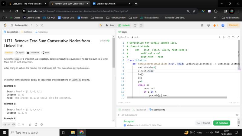 Day 47 of #100daysofcodechallenge with LeetCode | Midhun C posted on ... Day 47 of #100daysofcodechallenge with LeetCode | Midhun C posted on ...