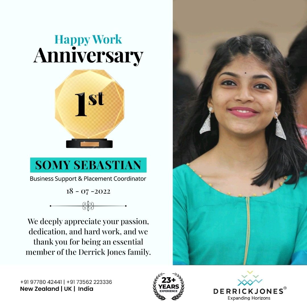 ABHISHEK T M on LinkedIn: Congrats Somy Sebastian on your 1st Work ... ABHISHEK T M on LinkedIn: Congrats Somy Sebastian on your 1st Work ...