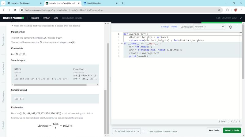Manonavaneethan M on LinkedIn: #50daysofcode #python #sets #codingjourney Manonavaneethan M on LinkedIn: #50daysofcode #python #sets #codingjourney