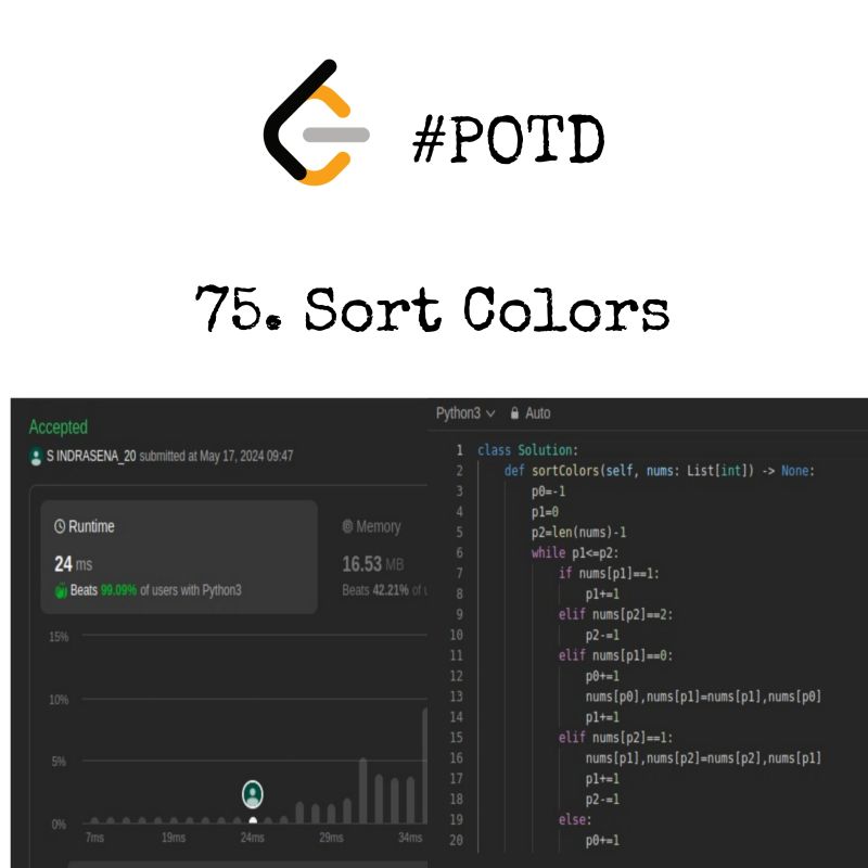 S. INDRASENA on LinkedIn: #leetcode #dsa #python #sortcolors #problem75 ... S. INDRASENA on LinkedIn: #leetcode #dsa #python #sortcolors #problem75 ...