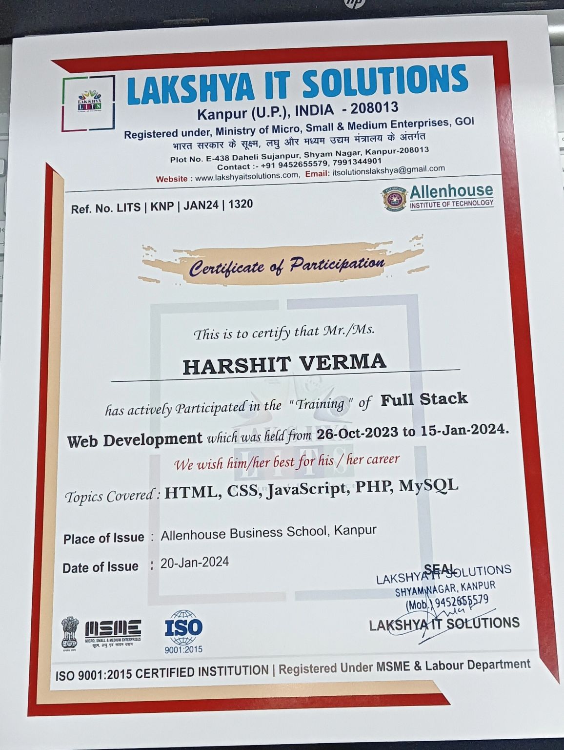 Harshit Verma on LinkedIn: #training Harshit Verma on LinkedIn: #training