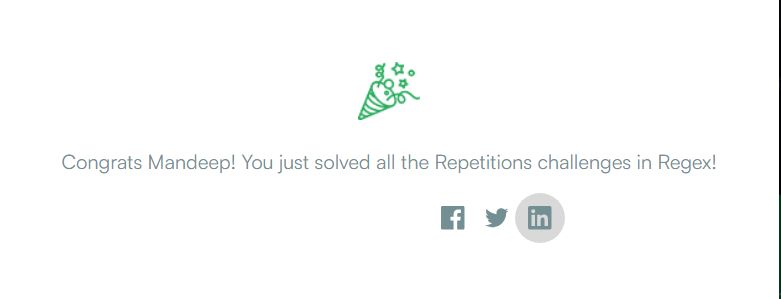 Mandeep Singh on LinkedIn: Just solved all the Repetitions challenges ... Mandeep Singh on LinkedIn: Just solved all the Repetitions challenges ...