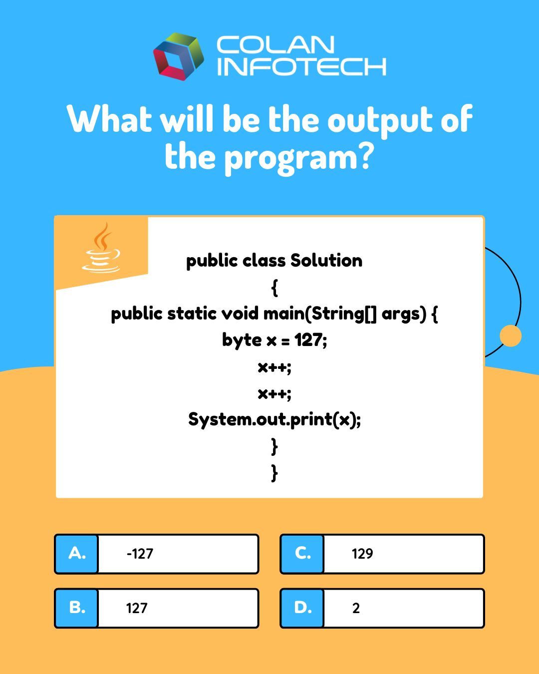 Colan Infotech Private Limited on LinkedIn: #javaquiz # ... Colan Infotech Private Limited on LinkedIn: #javaquiz # ...