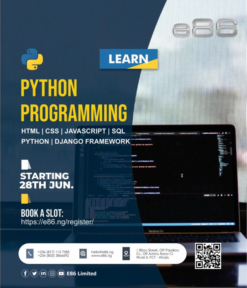 e86 Limited on LinkedIn: #pythonprogramming #webdevelopment #html #css ... e86 Limited on LinkedIn: #pythonprogramming #webdevelopment #html #css ...