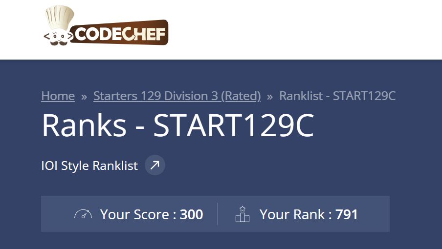 VIKAS SHARMA on LinkedIn: #codechef #start129c #programming # ... VIKAS SHARMA on LinkedIn: #codechef #start129c #programming # ...