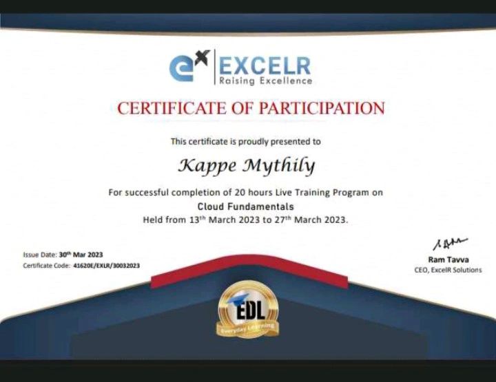 K. Mythily on LinkedIn: #excelr K. Mythily on LinkedIn: #excelr