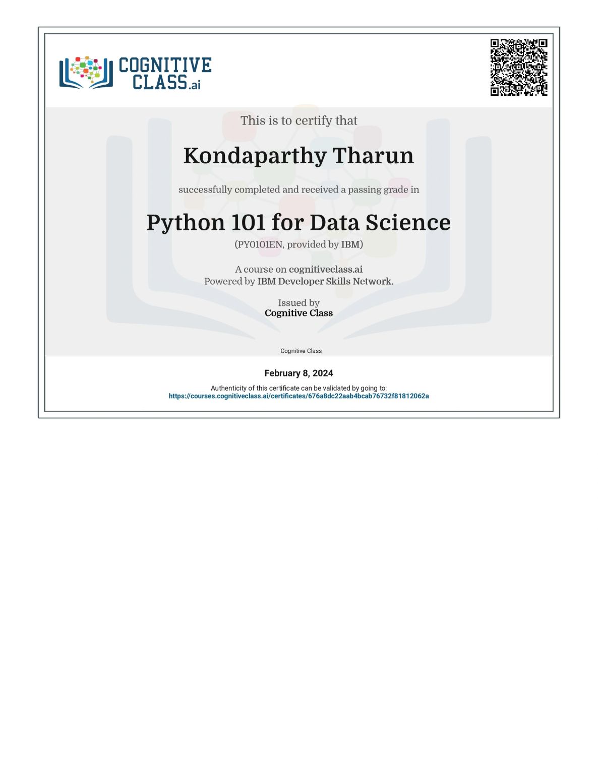 Tharun Kondaparthy on LinkedIn: #python #datascience #certification # ... Tharun Kondaparthy on LinkedIn: #python #datascience #certification # ...