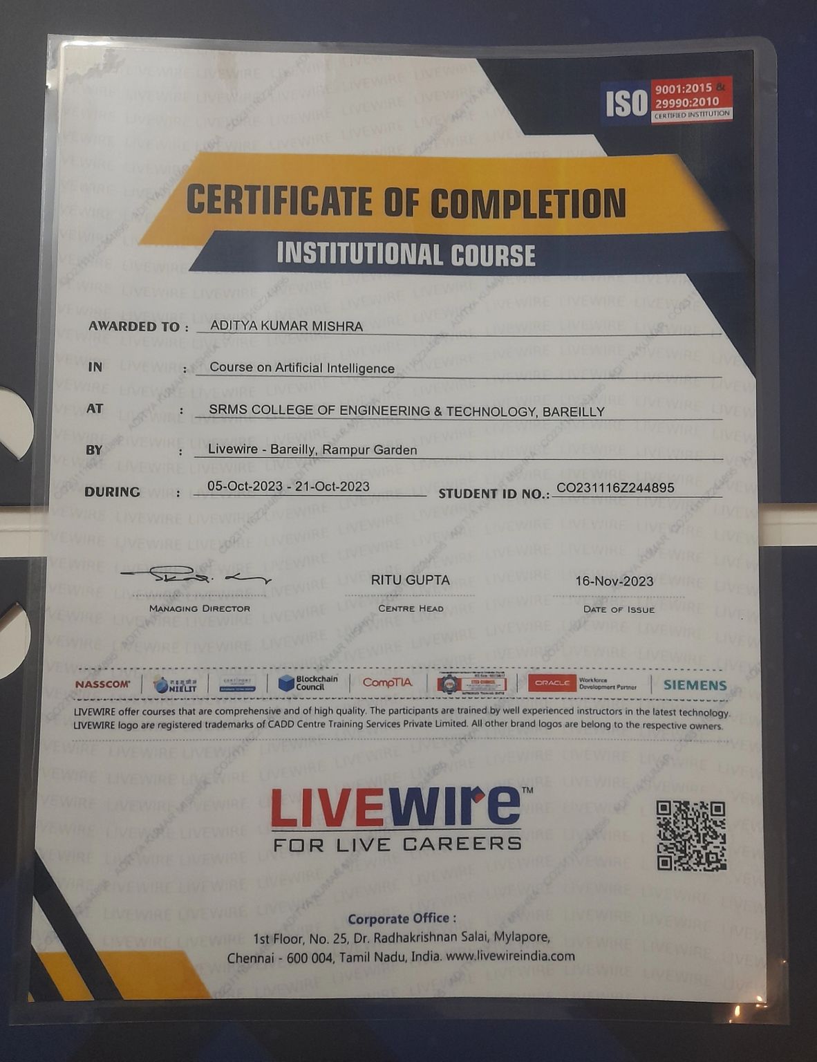 Aditya Kumar Mishra on LinkedIn: #livewire Aditya Kumar Mishra on LinkedIn: #livewire