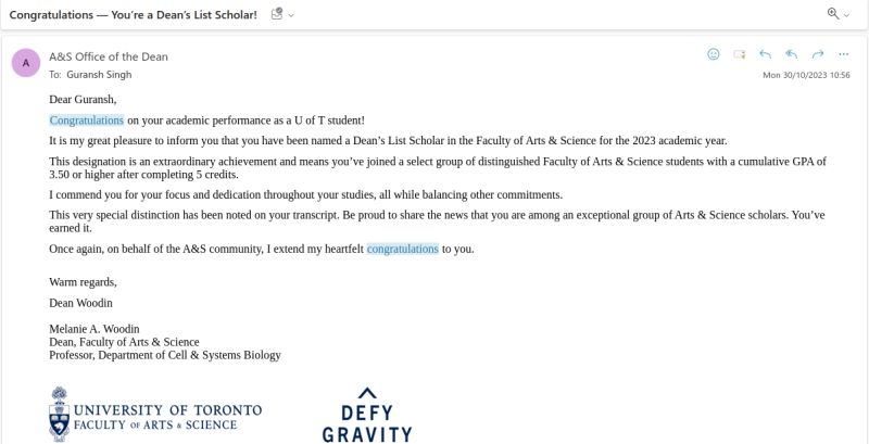 Guransh Singh on LinkedIn: #defygravity #uoft #deanslist | 41 comments Guransh Singh on LinkedIn: #defygravity #uoft #deanslist | 41 comments