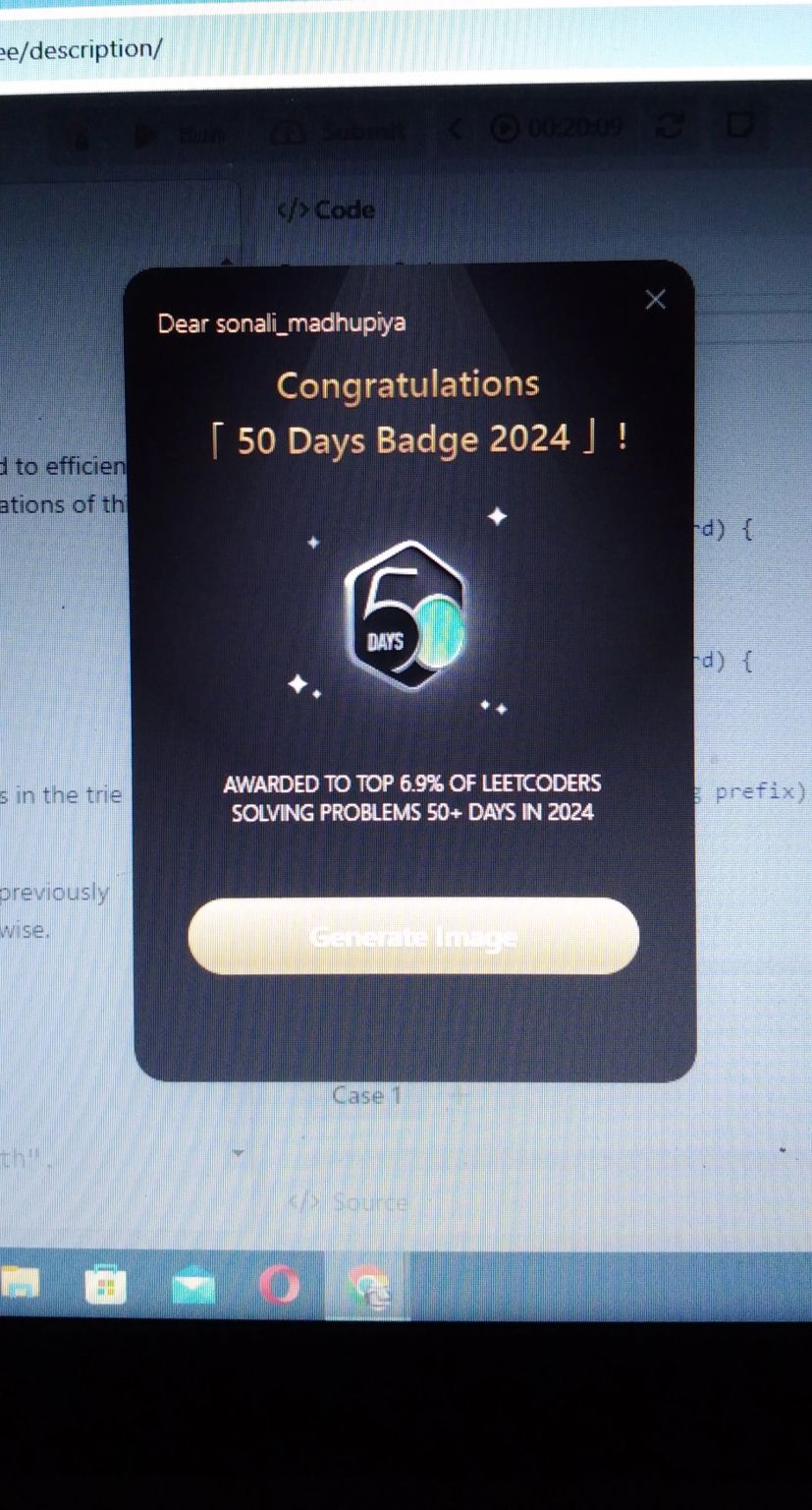 Sonali Madhupiya on LinkedIn: #leetcode #codingjourney #milestone # ... Sonali Madhupiya on LinkedIn: #leetcode #codingjourney #milestone # ...