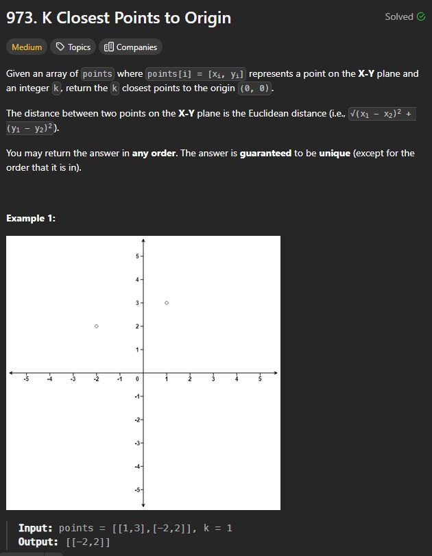 Hao Lam on LinkedIn: Random Leetcode Series Problem #973 - K Closest ... Hao Lam on LinkedIn: Random Leetcode Series Problem #973 - K Closest ...