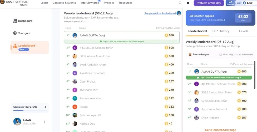 AMAN GUPTA on LinkedIn: #connections #codingninjas #codestudio #c #dsa AMAN GUPTA on LinkedIn: #connections #codingninjas #codestudio #c #dsa