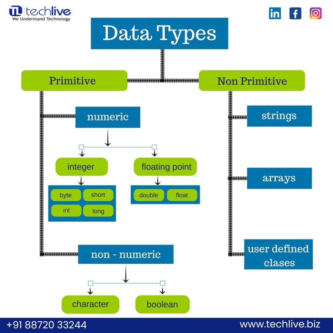 Data Types in Java: Primitive and Non-primitive | TECHLIVE SOLUTIONS ... Data Types in Java: Primitive and Non-primitive | TECHLIVE SOLUTIONS ...