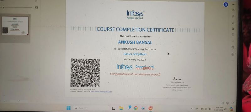 Ankush bansal on LinkedIn: basic of python programming certificate Ankush bansal on LinkedIn: basic of python programming certificate