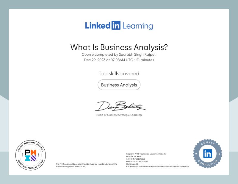 Saurabh Singh Rajput on LinkedIn: Certificate of Completion Saurabh Singh Rajput on LinkedIn: Certificate of Completion