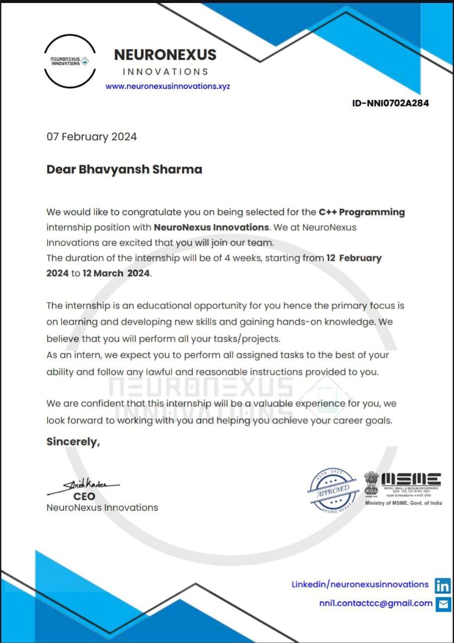 Bhavyansh Sharma on LinkedIn: #neuronexus Bhavyansh Sharma on LinkedIn: #neuronexus