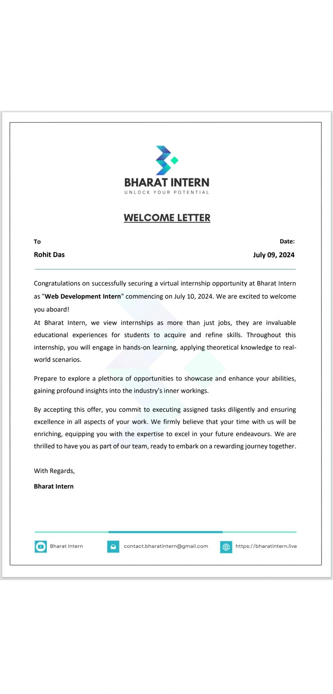 ROHIT DAS on LinkedIn: #internship #webdevelopment #bharatintern ROHIT DAS on LinkedIn: #internship #webdevelopment #bharatintern