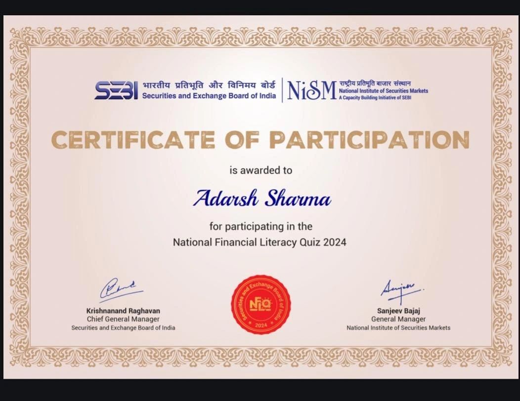 Adarsh Sharma on LinkedIn: Proud to share my participation ... Adarsh Sharma on LinkedIn: Proud to share my participation ...