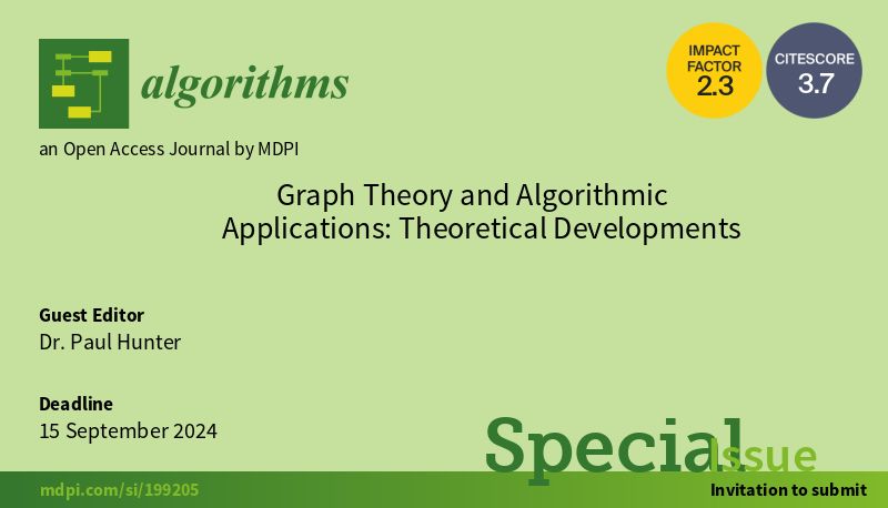 Algorithms MDPI on LinkedIn: #specialissue #algorithm #graphtheory Algorithms MDPI on LinkedIn: #specialissue #algorithm #graphtheory
