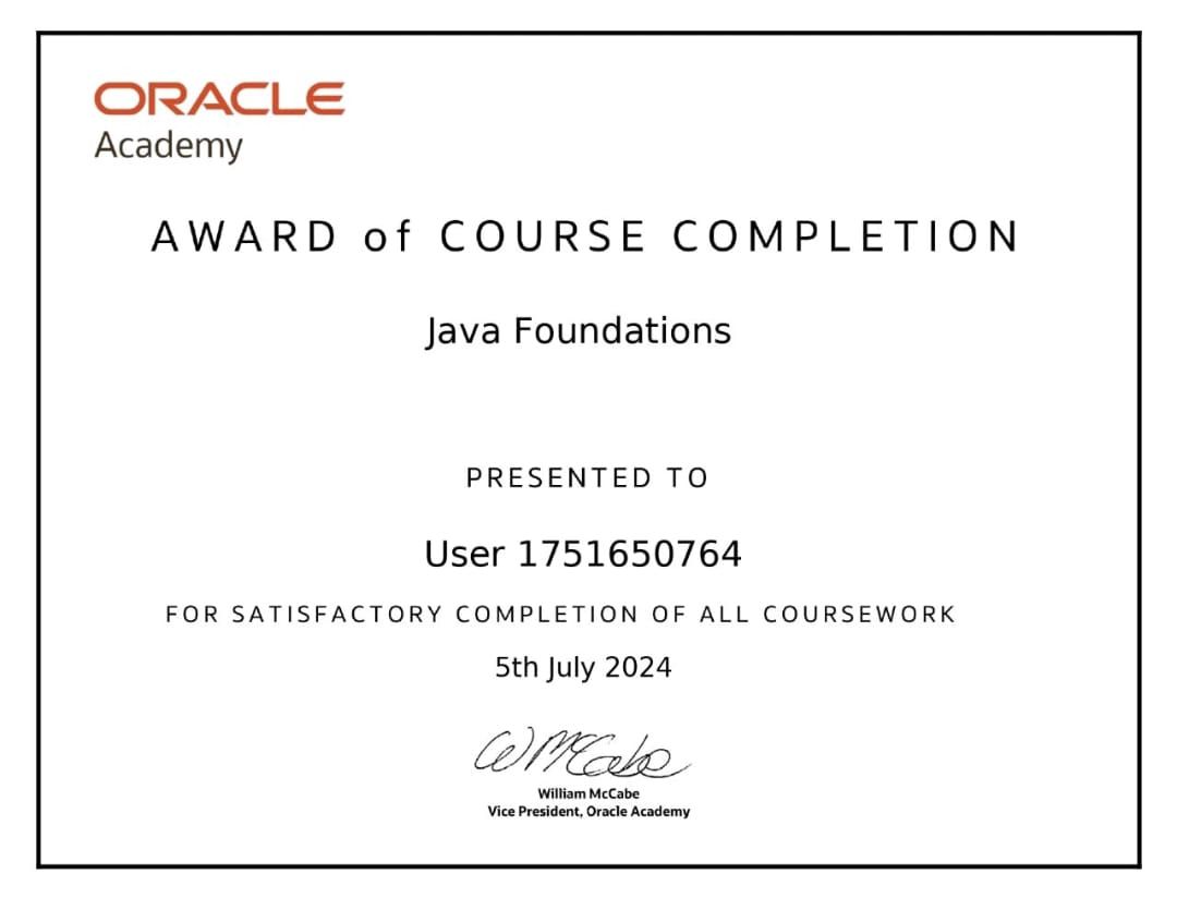 AJITH N on LinkedIn: #java #oracleacademy #certification #programming # ... AJITH N on LinkedIn: #java #oracleacademy #certification #programming # ...