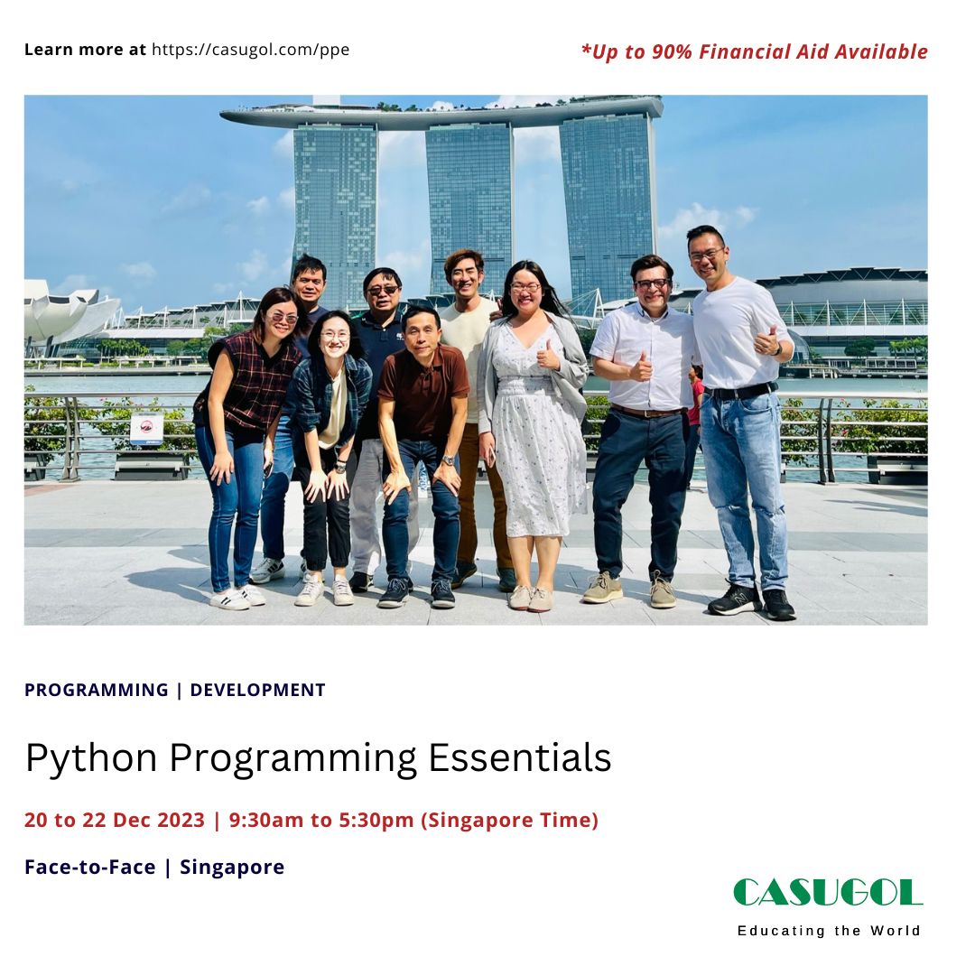 CASUGOL on LinkedIn: #pythonprogramming #casugol #singapore #pythontraining CASUGOL on LinkedIn: #pythonprogramming #casugol #singapore #pythontraining
