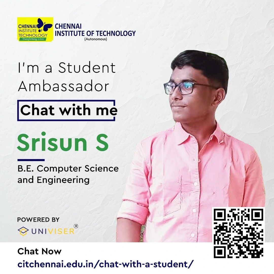 SRISUN S on LinkedIn: #studentambassador #cit #highereducation #collegelife SRISUN S on LinkedIn: #studentambassador #cit #highereducation #collegelife