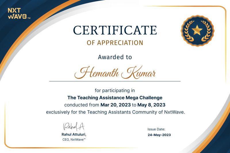 Hemanth Kumar Budati on LinkedIn: #linkedinfamily #teachingassistant # ... Hemanth Kumar Budati on LinkedIn: #linkedinfamily #teachingassistant # ...
