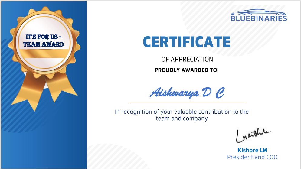 Aishwarya D C on LinkedIn: #award #digitalmobility | 18 comments Aishwarya D C on LinkedIn: #award #digitalmobility | 18 comments