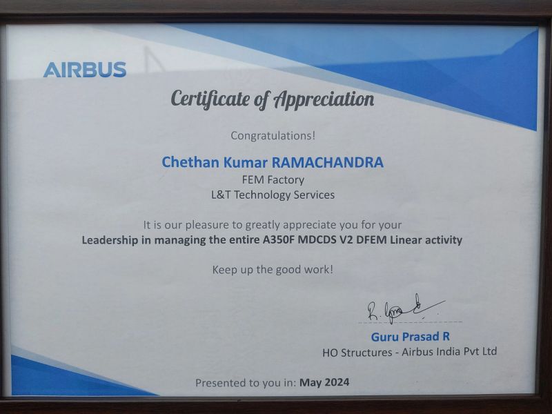 Chethan Kumar on LinkedIn: #ltts #airbus Chethan Kumar on LinkedIn: #ltts #airbus