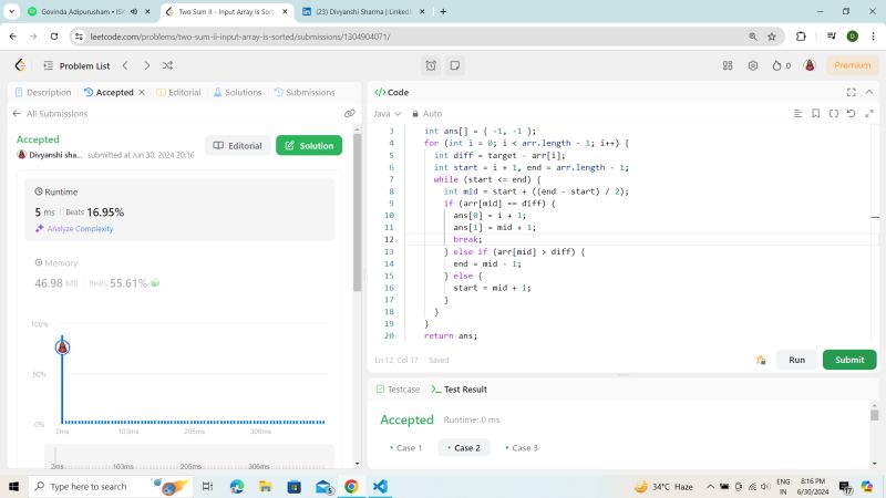 Divyanshi Sharma on LinkedIn: #algorithms #leetcode #twosumii Divyanshi Sharma on LinkedIn: #algorithms #leetcode #twosumii