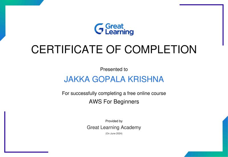 GOPALA KRISHNA JAKKA on LinkedIn: #aws #cloudcomputing #greatlearning # ... GOPALA KRISHNA JAKKA on LinkedIn: #aws #cloudcomputing #greatlearning # ...