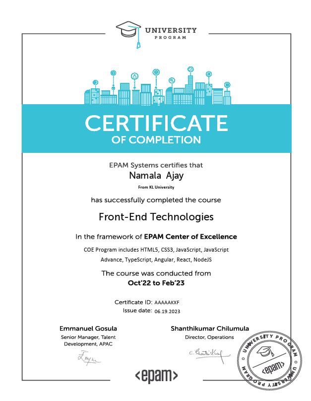 Namala Ajay on LinkedIn: #kluniversity #klcse Namala Ajay on LinkedIn: #kluniversity #klcse