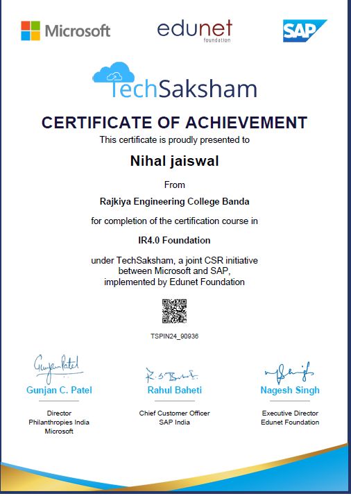 Nihal Jaiswal on LinkedIn: #techsaksham #microsoft #sap # ... Nihal Jaiswal on LinkedIn: #techsaksham #microsoft #sap # ...