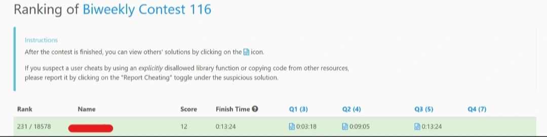 My global rank in leetcode contest 116 | Ravi Teja Chidurala posted on ... My global rank in leetcode contest 116 | Ravi Teja Chidurala posted on ...